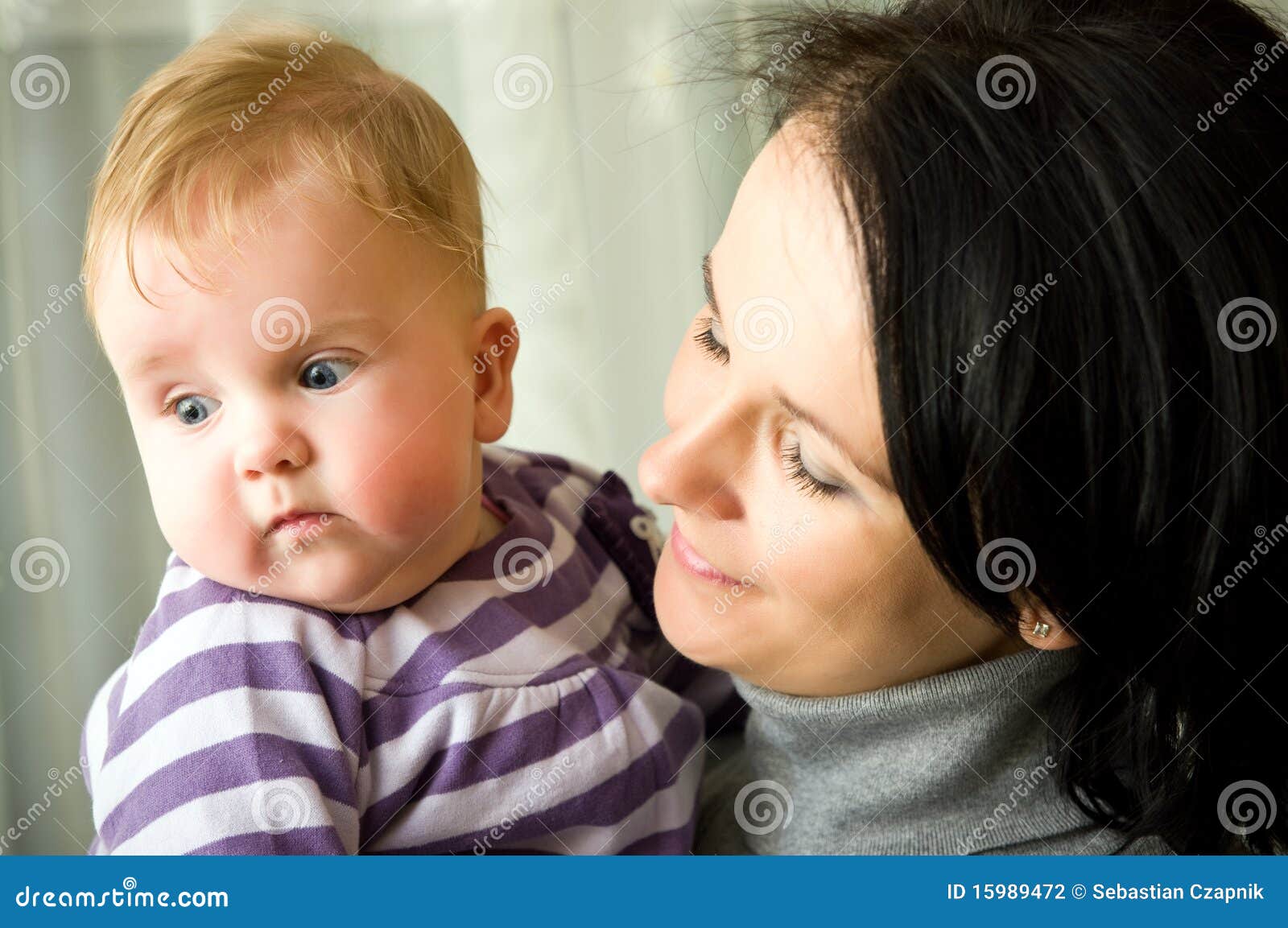 Mother and child portrait stock photo. Image of cute - 15989472