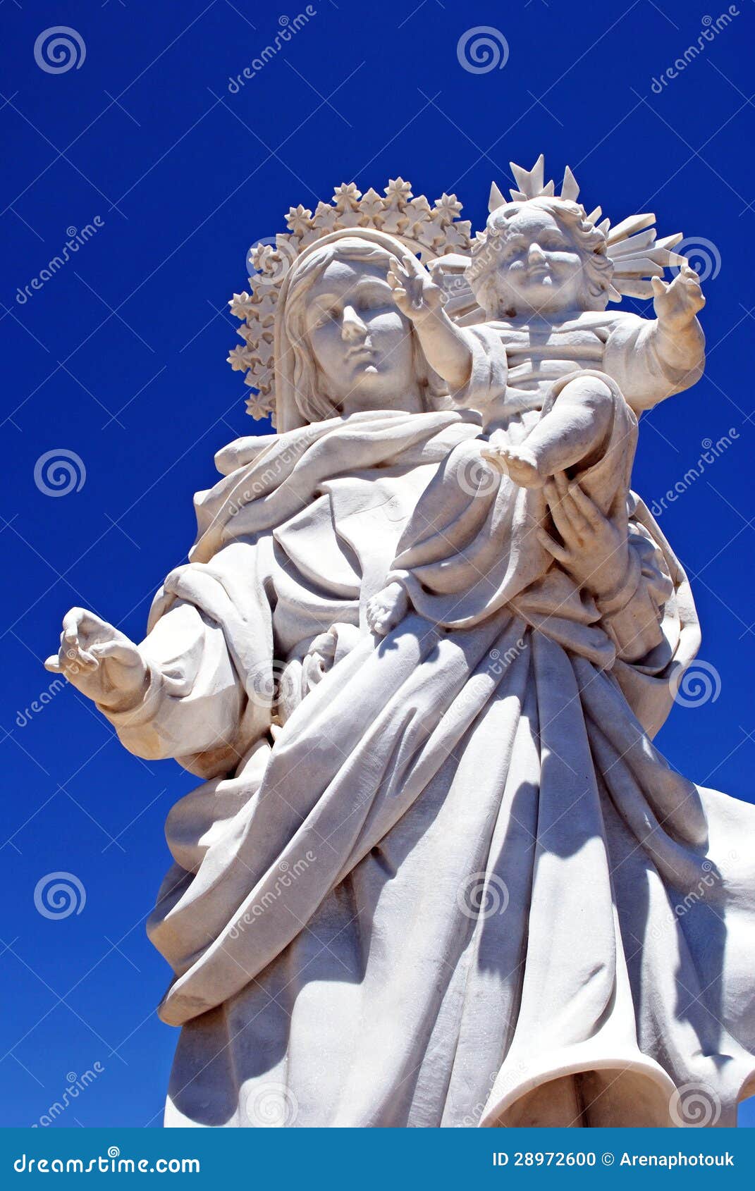 Mother and Child Statue, Almeria, Spain. Stock Photo - Image of sunny ...