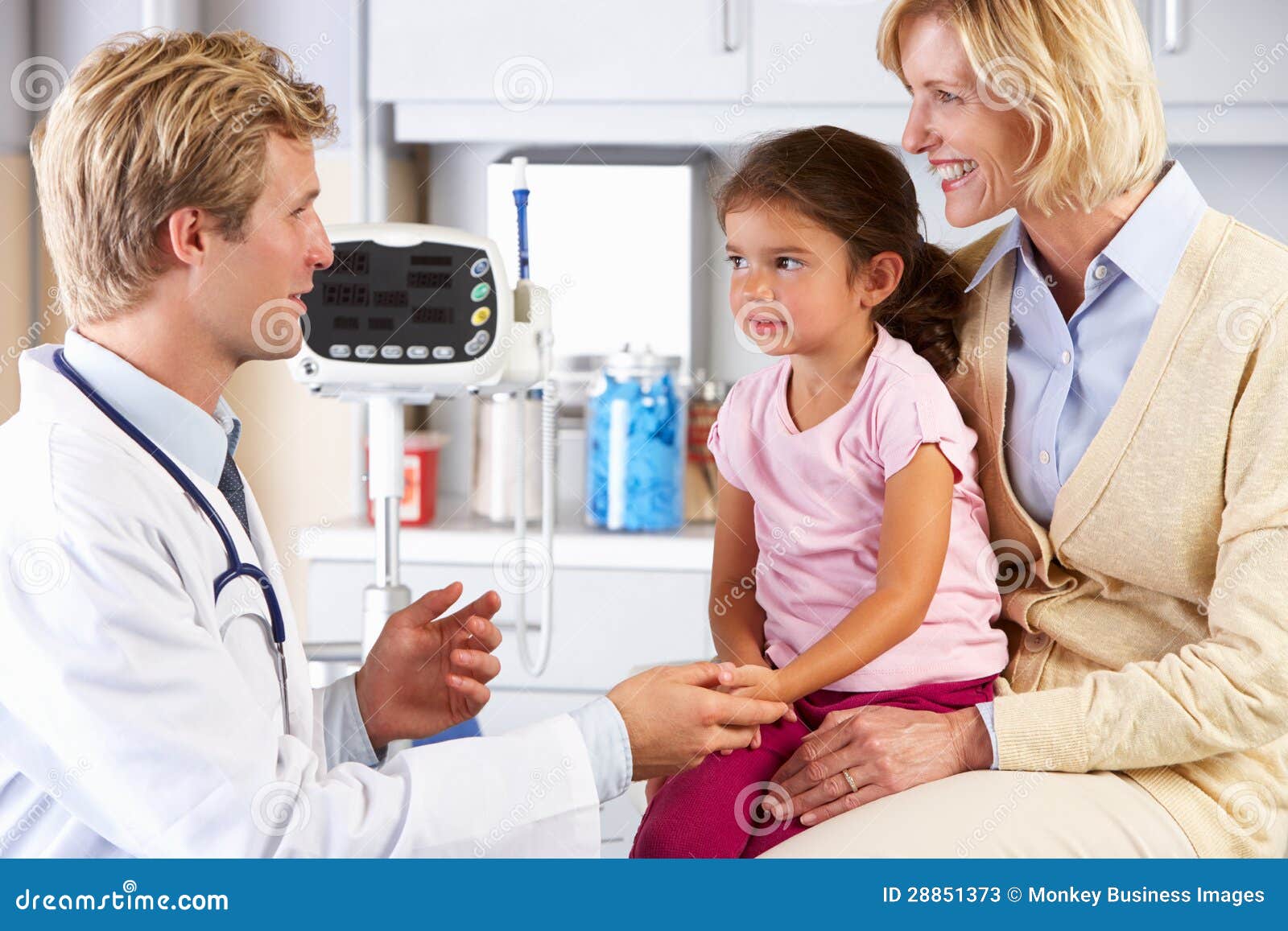 Mother and Child Visiting Doctor S Office Stock Image - Image of clinic ...
