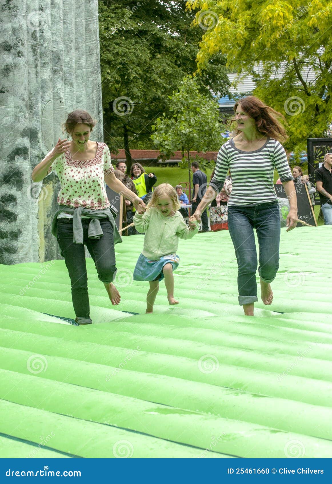 A Mother and Child Walk on Inflatable Stonehenge Editorial Image ...