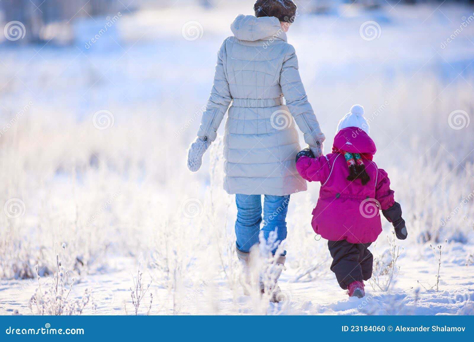 Mother and Child on Winter Day Stock Photo - Image of parent, happy ...