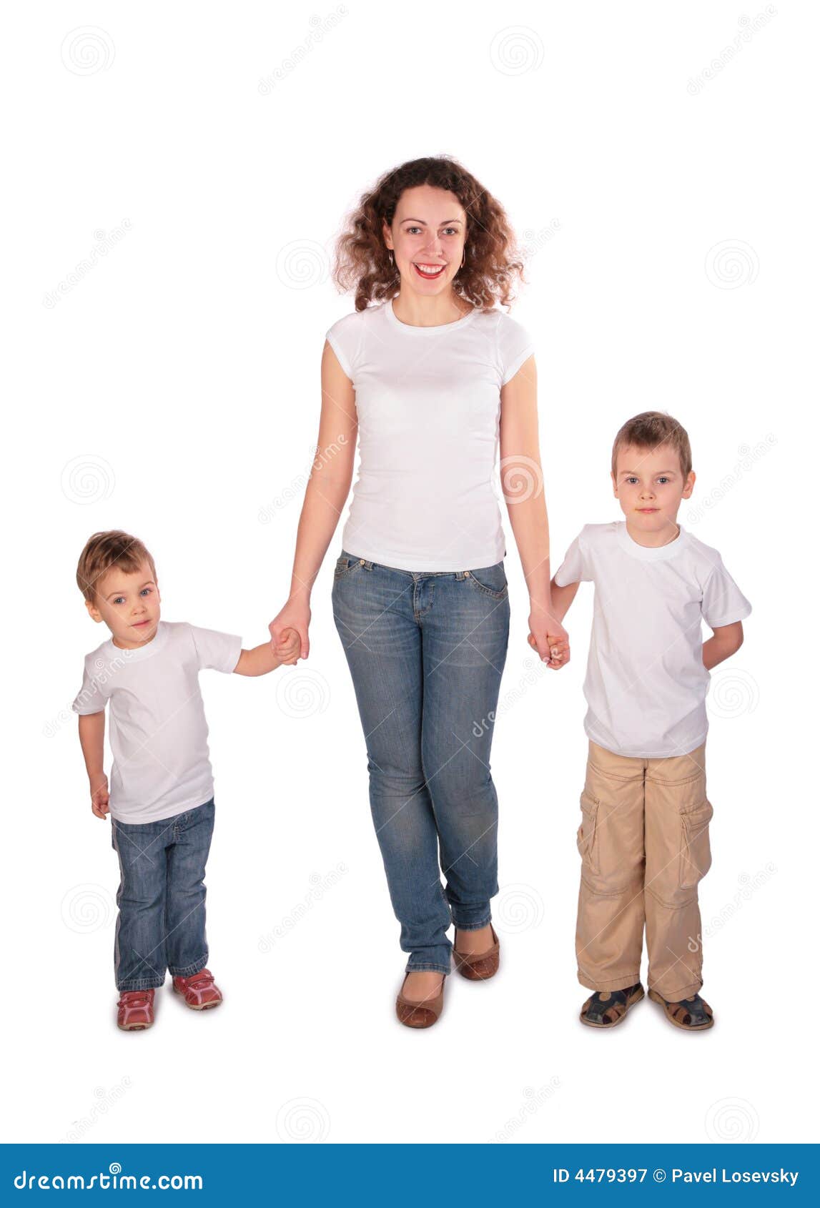 Mother with Children Stands Stock Image - Image of child, fashion: 4479397