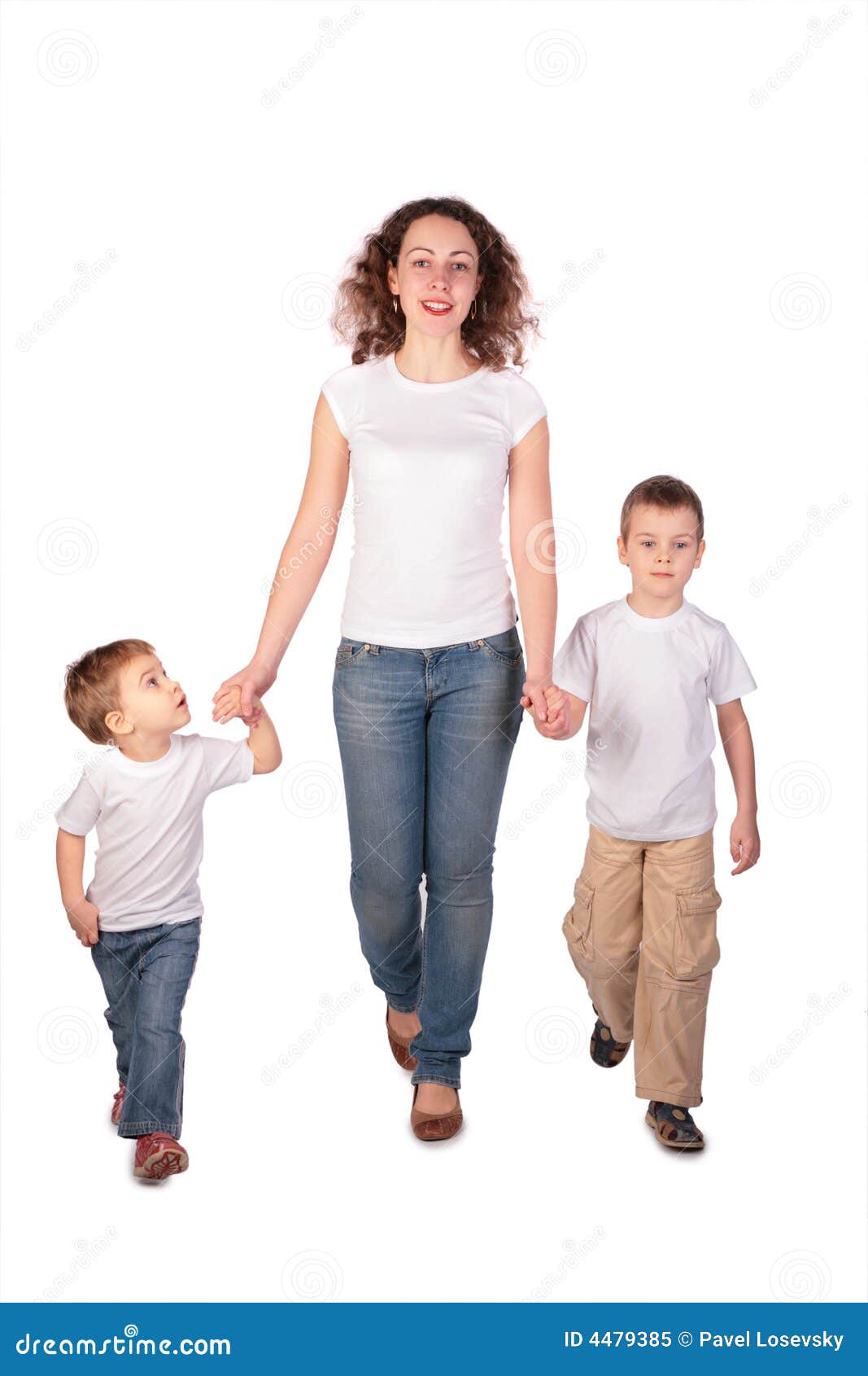 Mother with children steps stock image. Image of female - 4479385