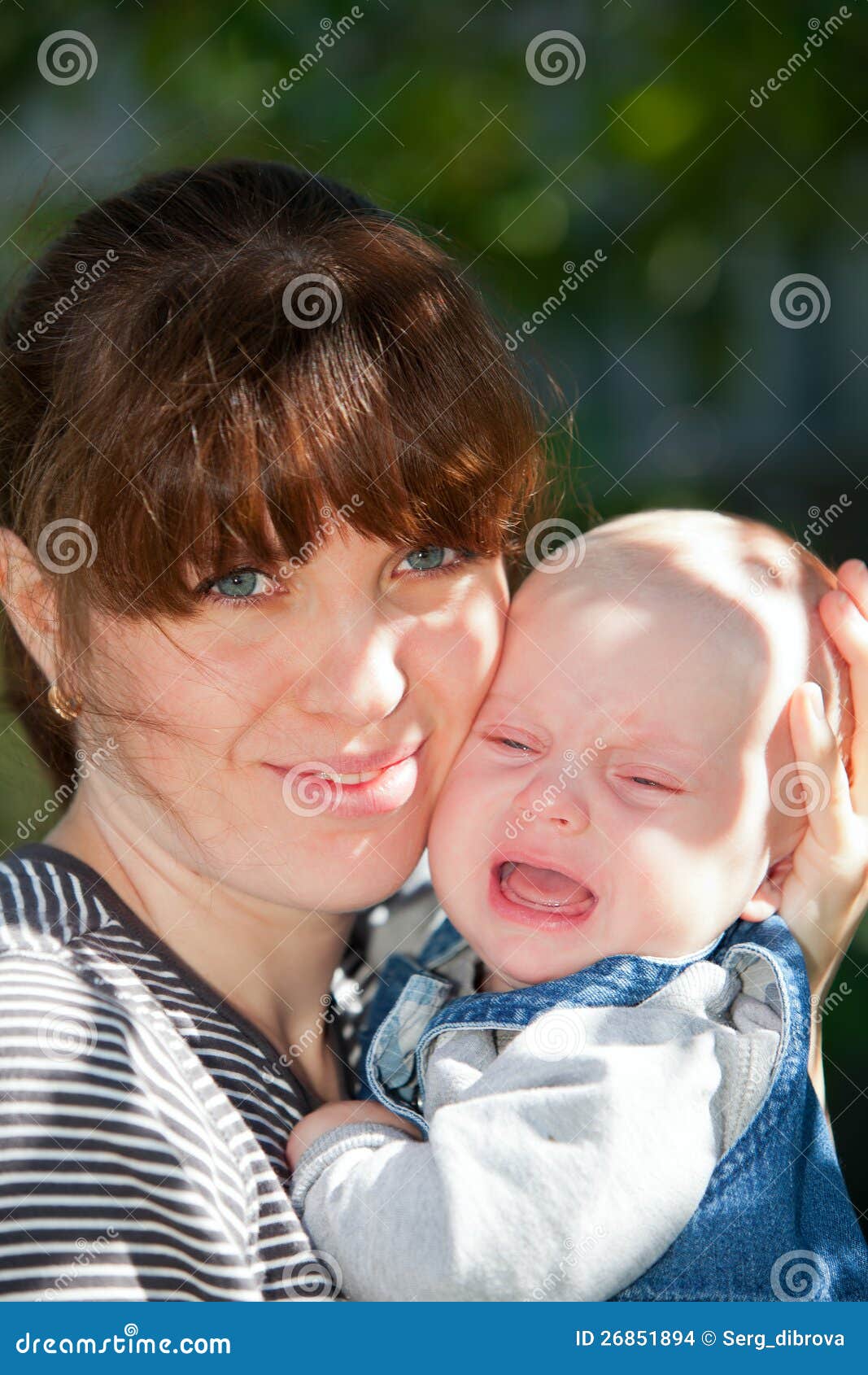 Mother with crying son stock photo. Image of female, child - 26851894