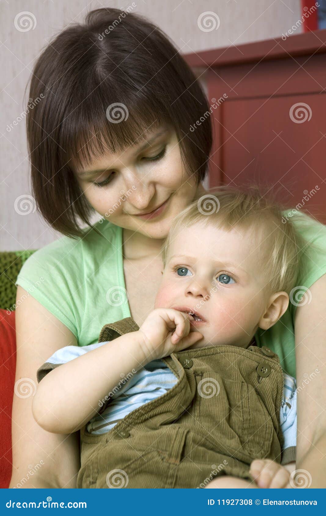 Mother Cuddle Her Blond Baby Stock Photo - Image of hair, family: 11927308