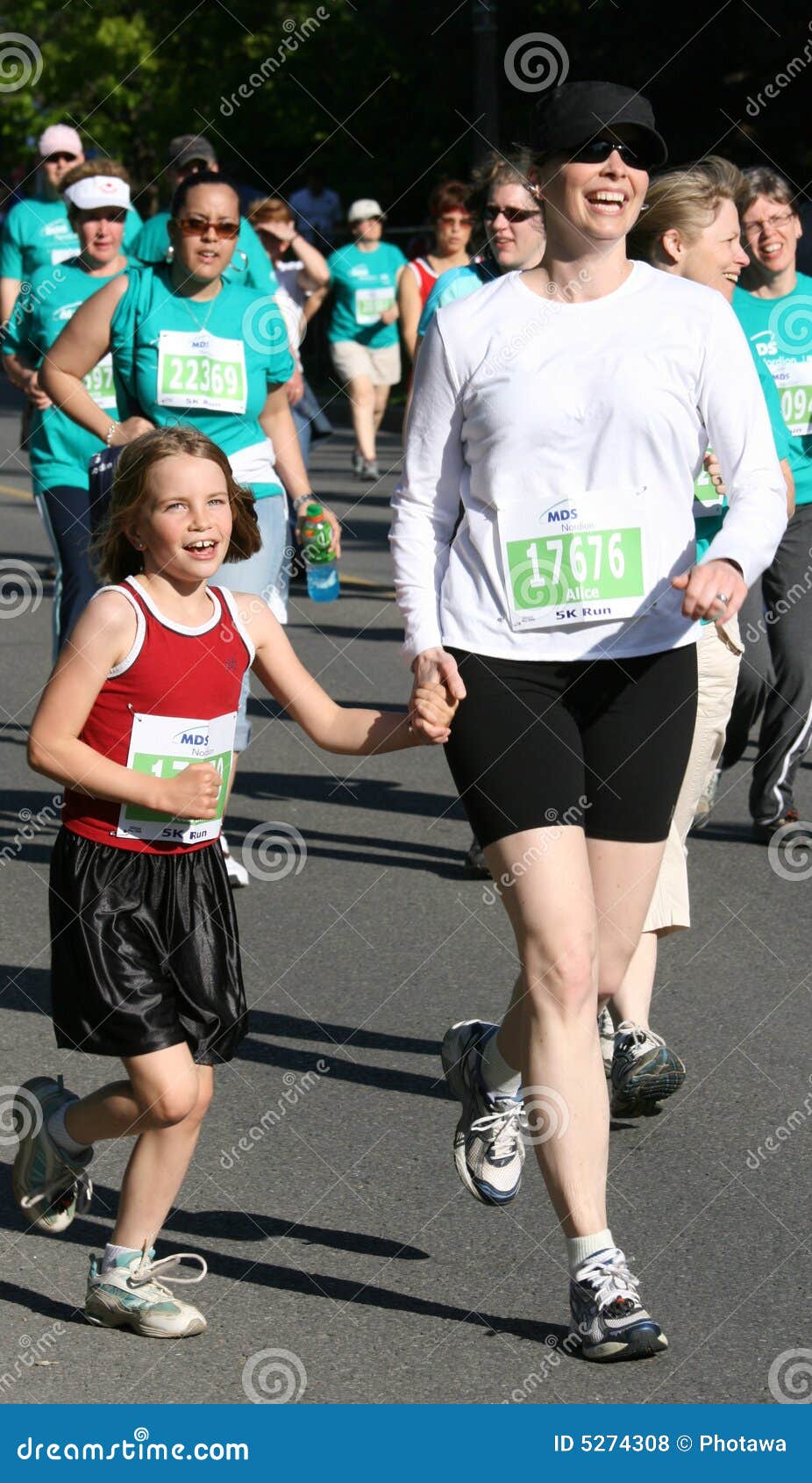 Mother and Daughter in 5K Run Editorial Stock Photo - Image of racing ...
