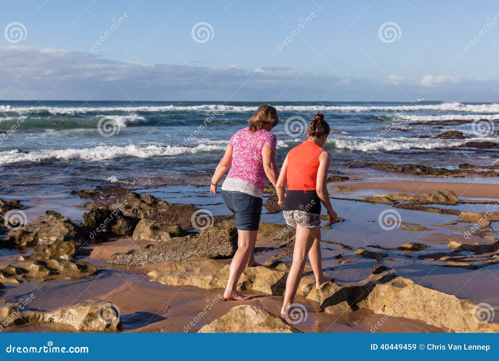 Mother Daughter Beach Waves Exploring Stock Image - Image of rock ... Mother Daughter Beach Waves Exploring Stock Image - Image of rock ...
