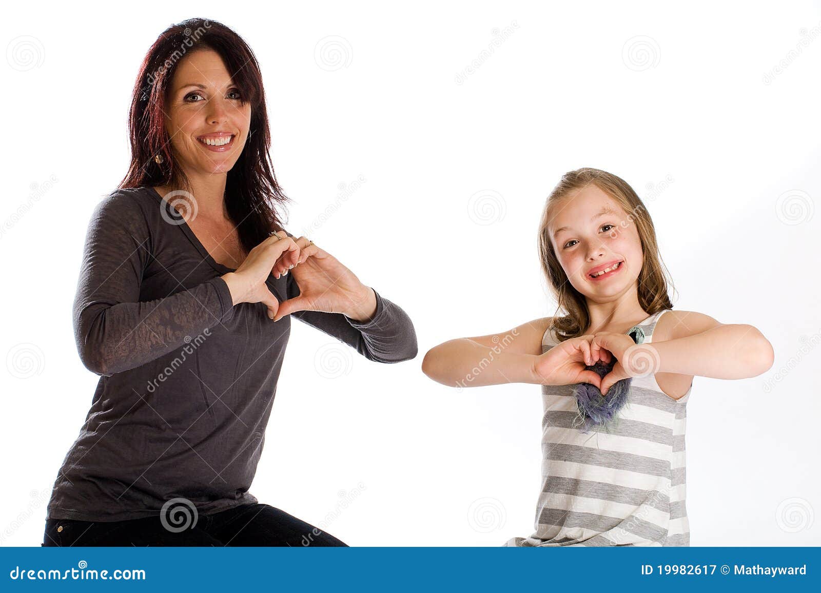 Mother and Daughter with Big Heart Stock Image - Image of kind, mother ...