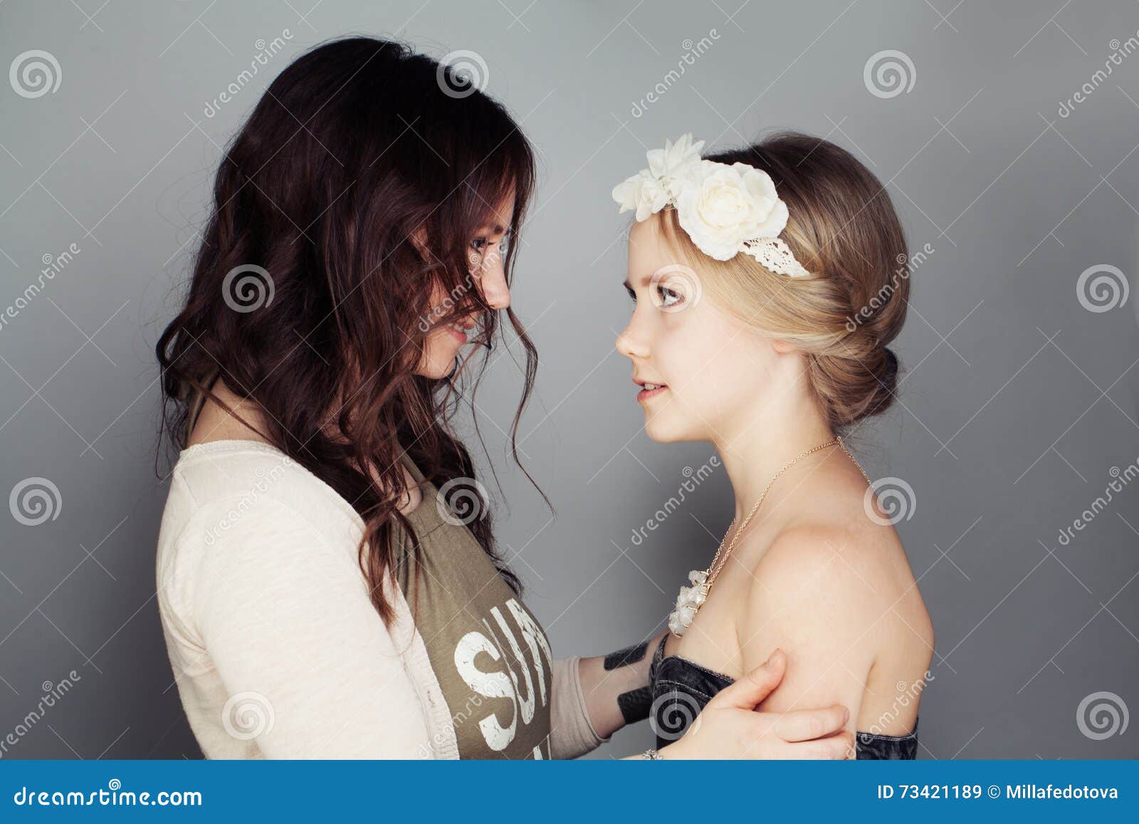 Mother and Daughter. Communication Stock Image - Image of love, beauty ...