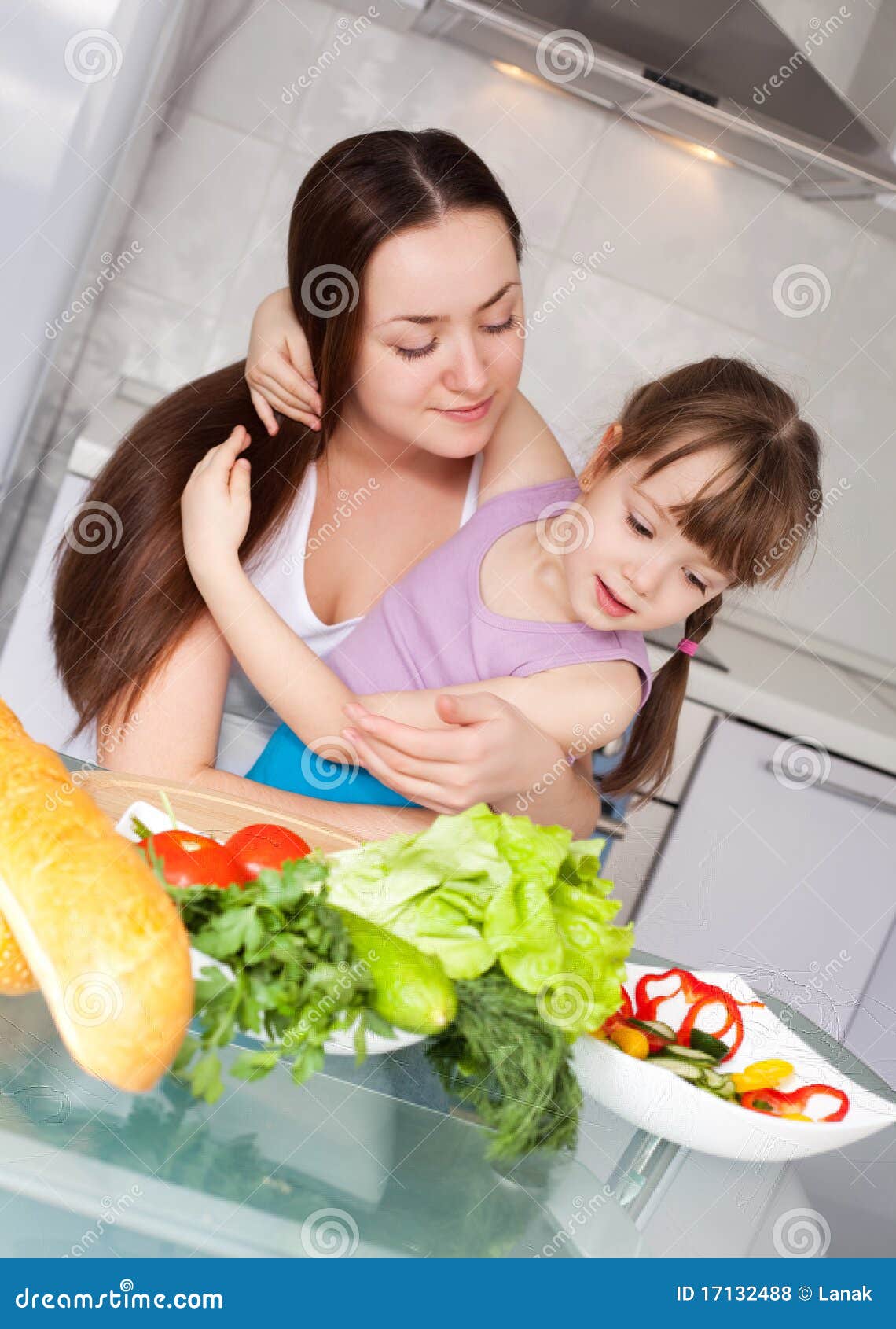 Mother and daughter cook stock photo. Image of girl, family - 17132488