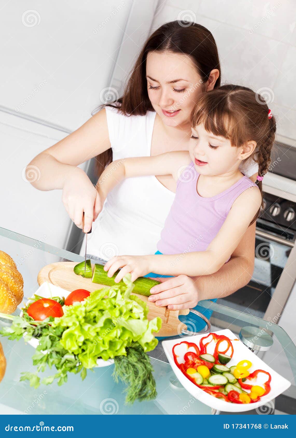 Mother and daughter cook stock photo. Image of cook, dinner - 17341768