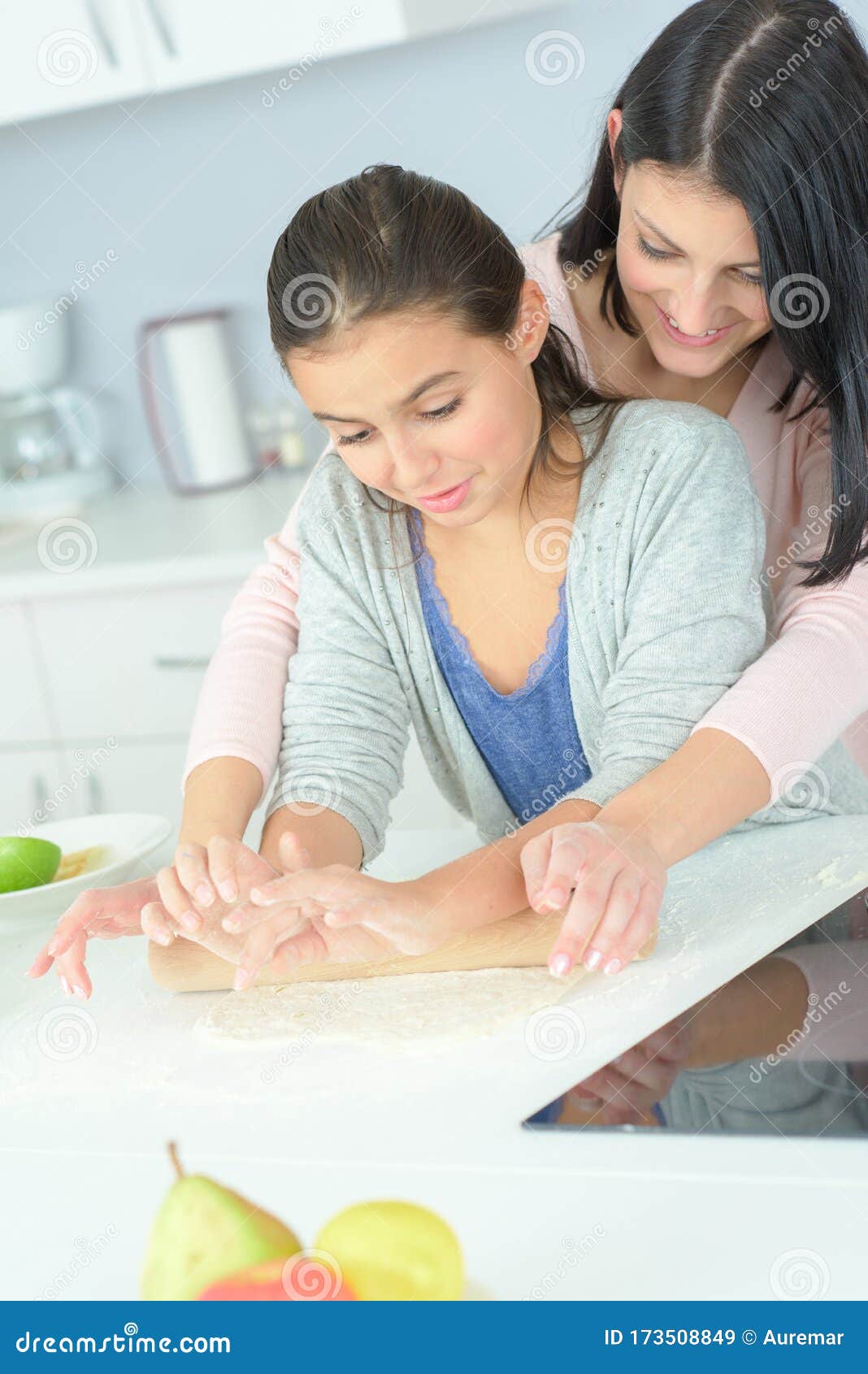 Mother and Daughter Cooking Dinner Stock Image - Image of family ...