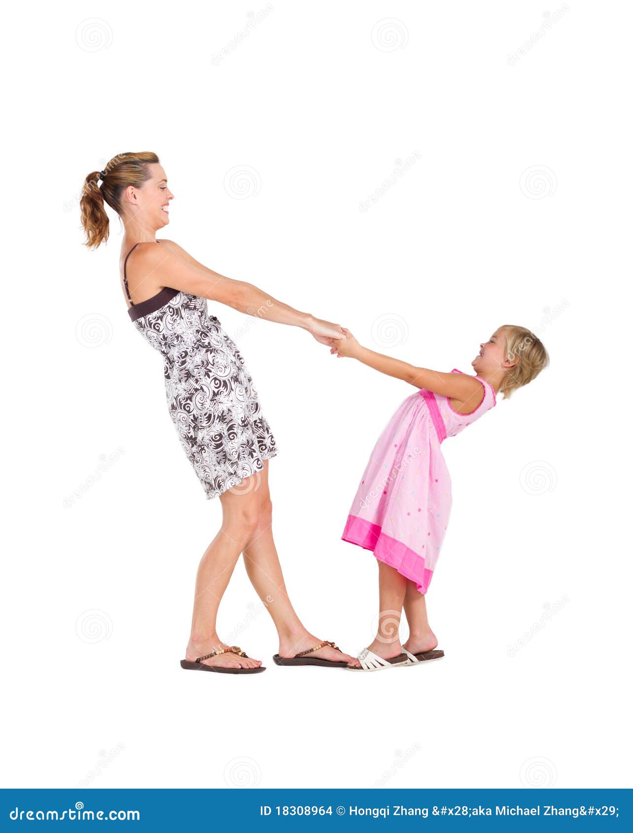 Mother and daughter dance stock photo. Image of blond - 18308964