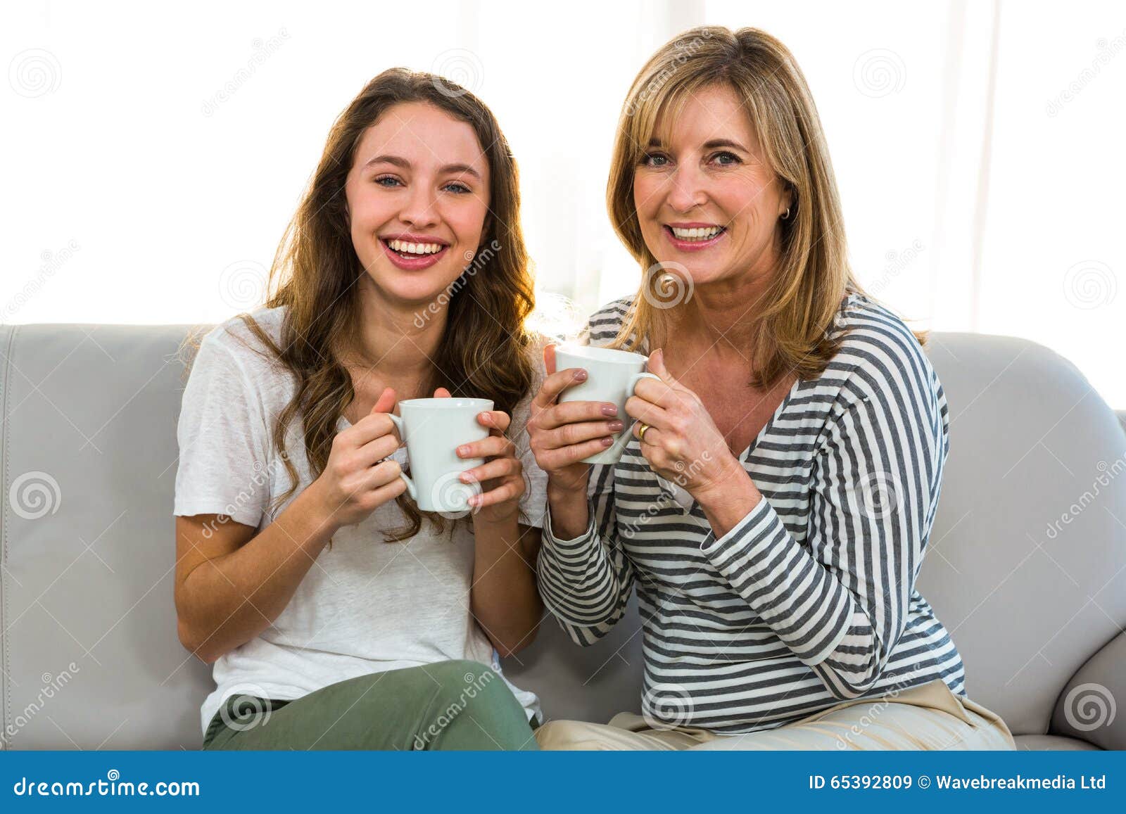 Mother and Daughter Drink Tea Stock Image - Image of adult, cabinets ...