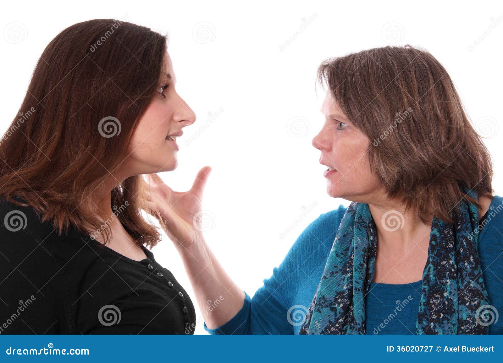 Mother and Daughter Fighting Stock Image - Image of portrait, parent ...