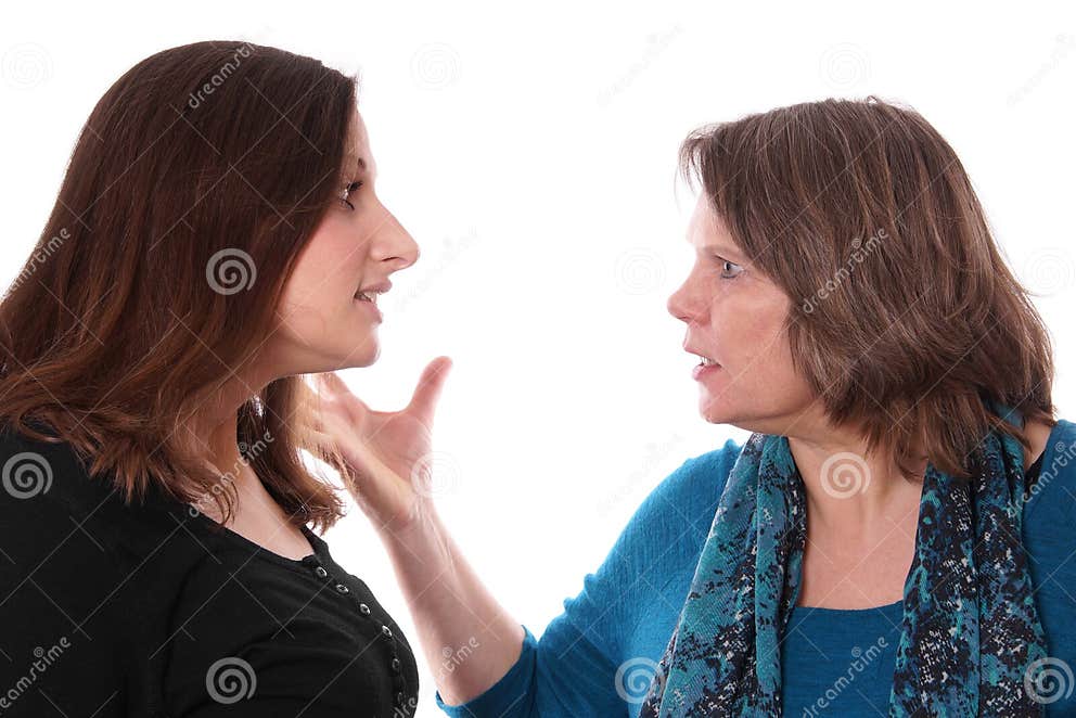 Mother and Daughter Fighting Stock Image - Image of portrait, parent ...