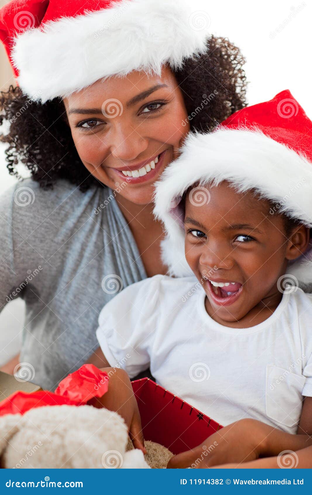 Mother and Daughter Having Fun at Christmas Time Stock Photo - Image of ...