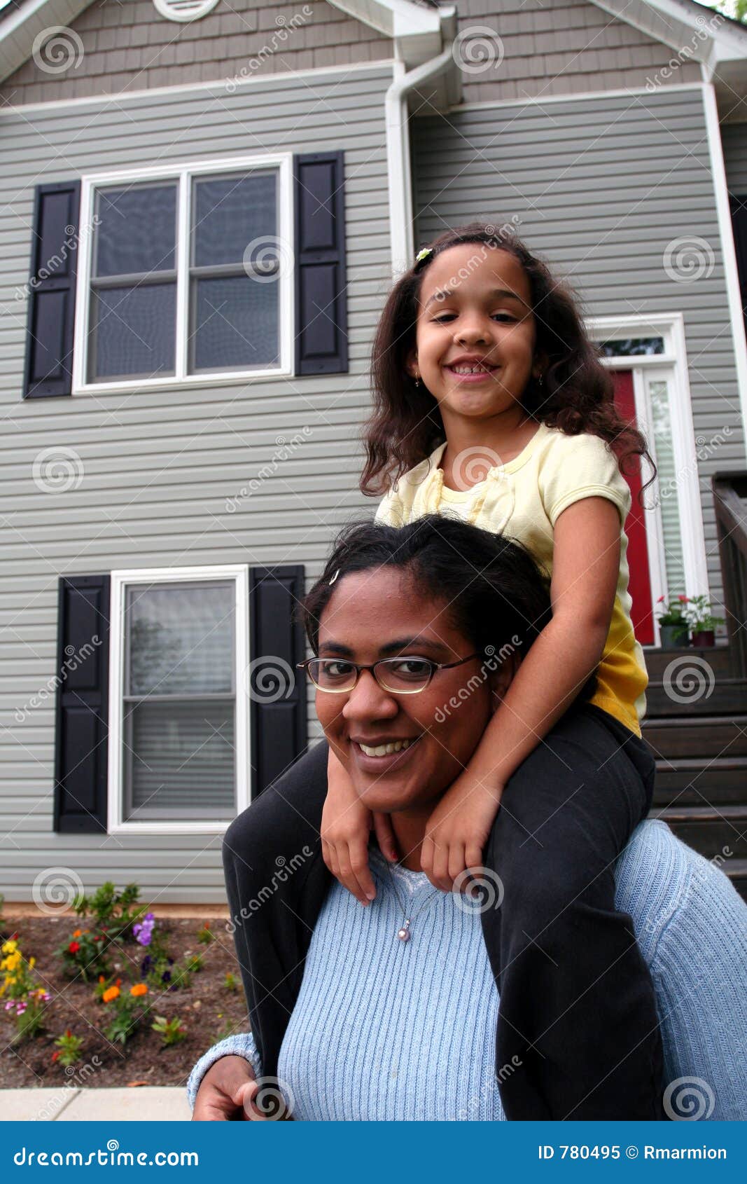 Mother and Daughter at Home Stock Image - Image of girl, outdoors: 780495