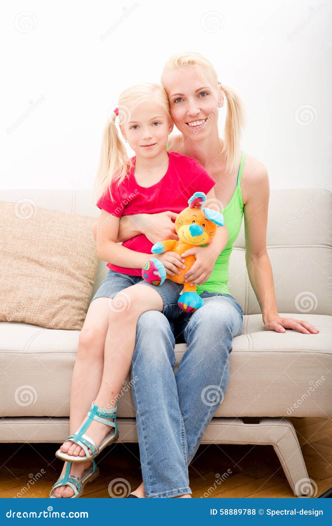 Mother and Daughter at Home Stock Photo - Image of happiness, natural ...