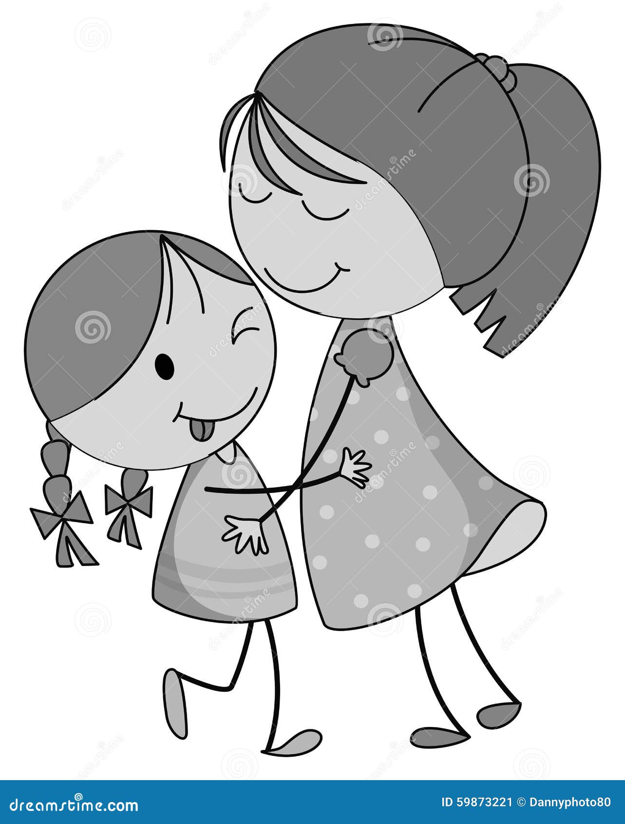 Mother And Daughter Hugging Stock Vector Illustration Of Artwork