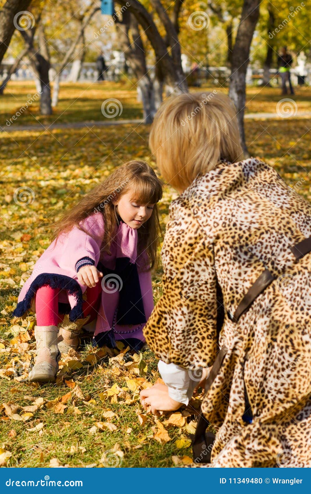 Mother and Daughter in the Park. Stock Photo - Image of happiness ...