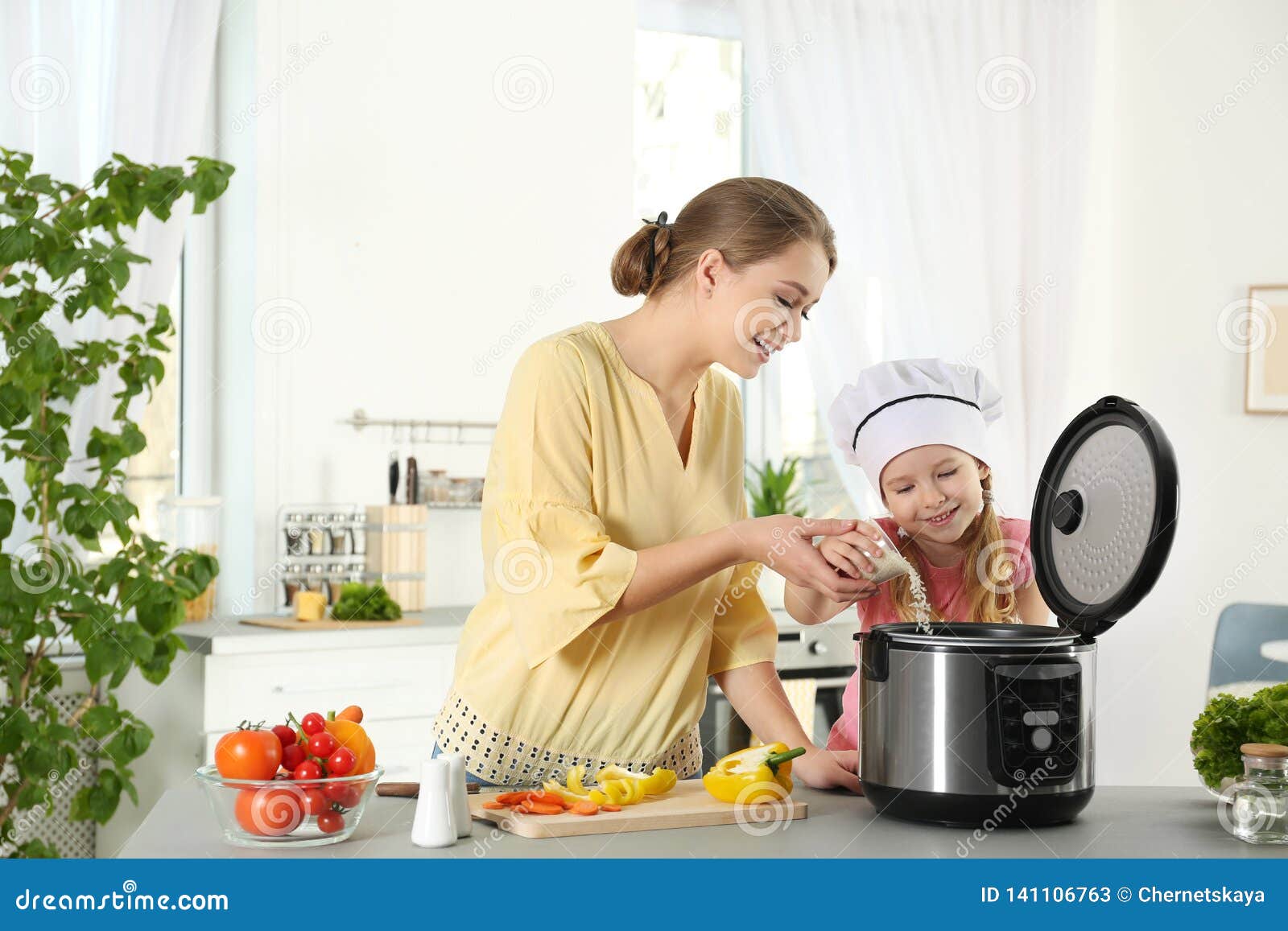 Mother Cooking Rice