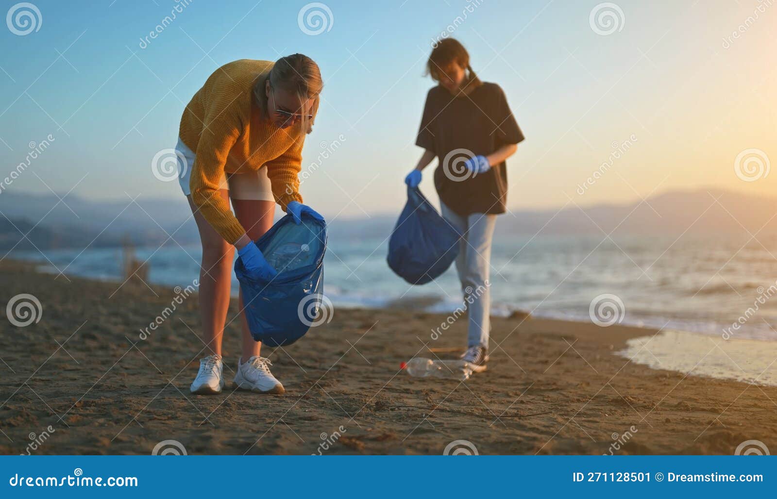 Family Saving the Planet from Garbage Stock Image - Image of gloves ...