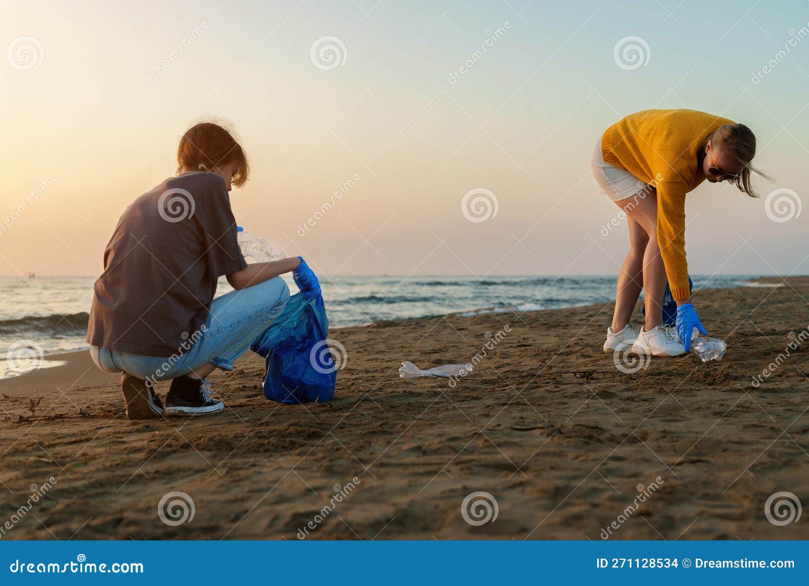 Family Saving the Planet from Garbage Stock Photo - Image of ...