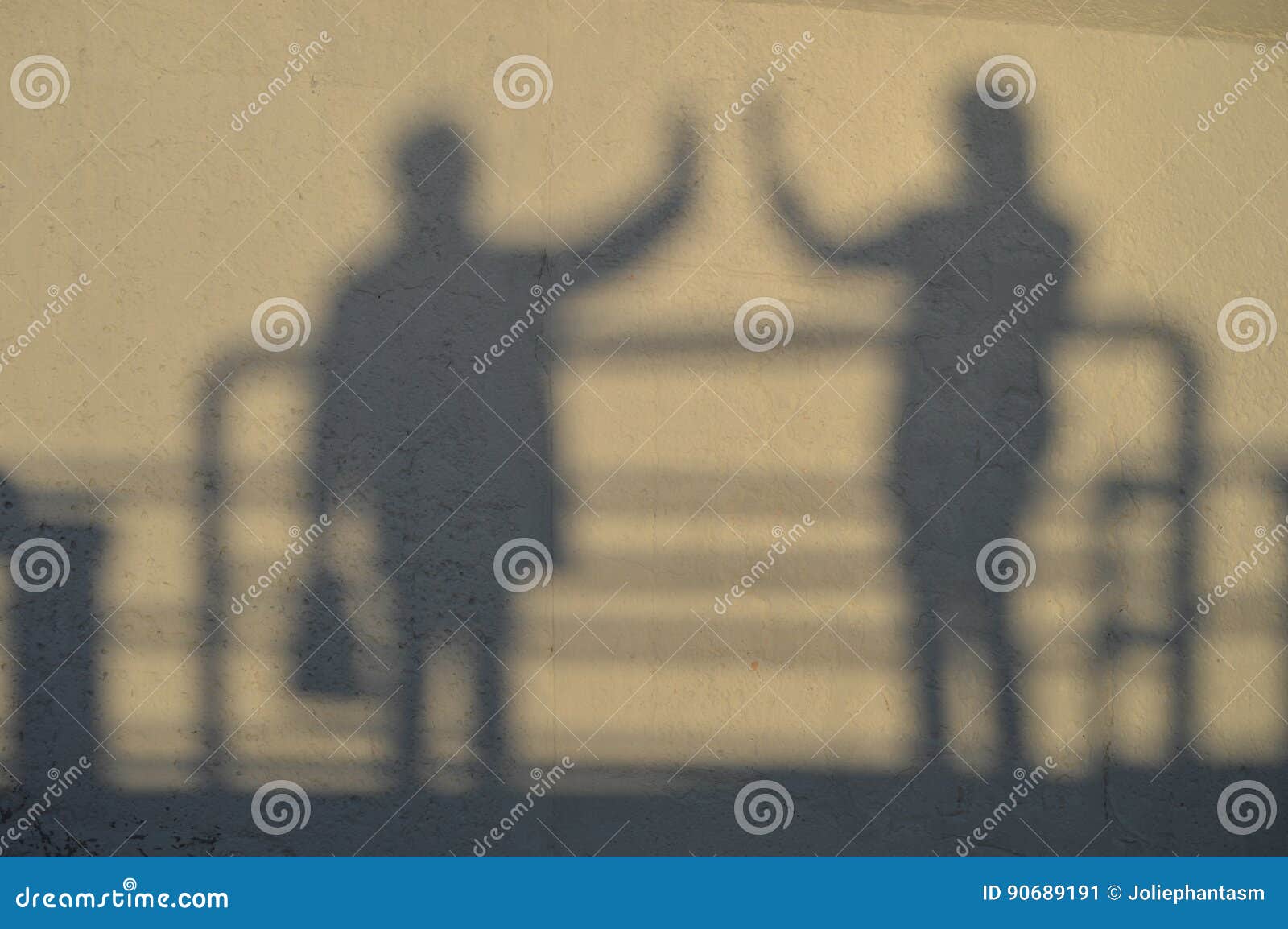 Mum Daughter Shadows Silhouette Stock Photo | CartoonDealer.com #118412376