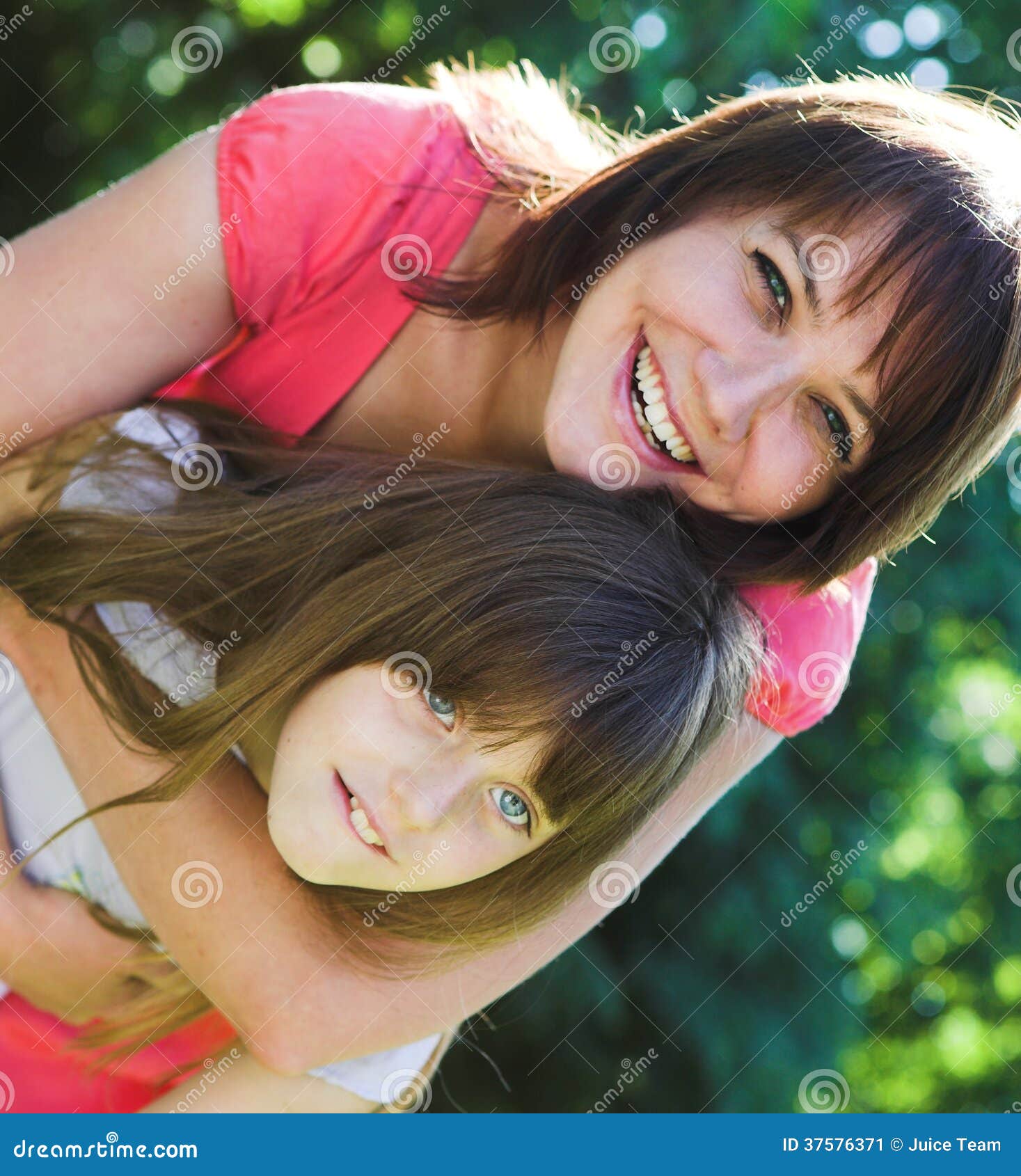 Mother And Daughter Smiling Outdoor Stock Image Image Of Expression