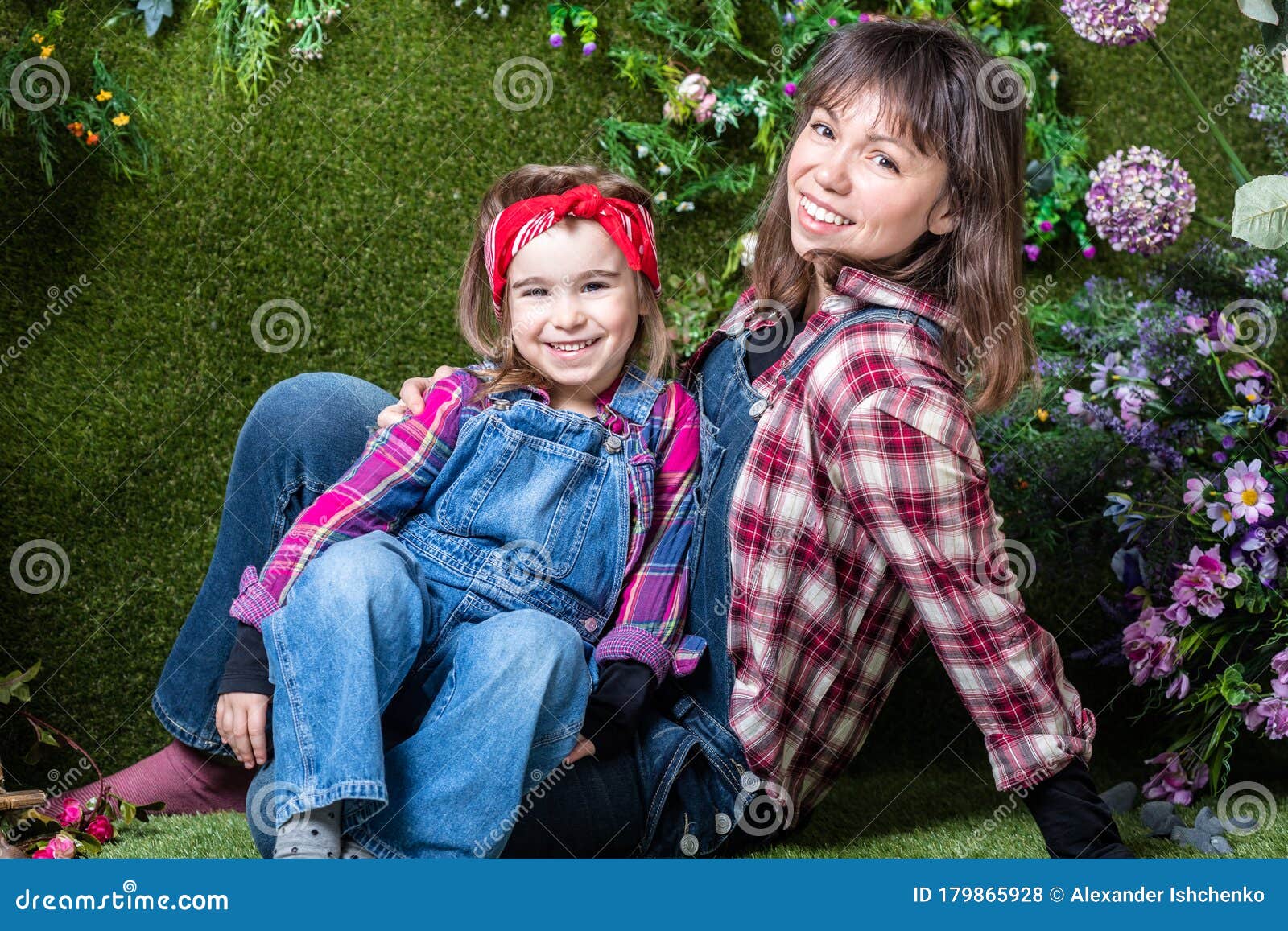 Mother and Daughter at Spring Time Stock Photo - Image of handiwork ...