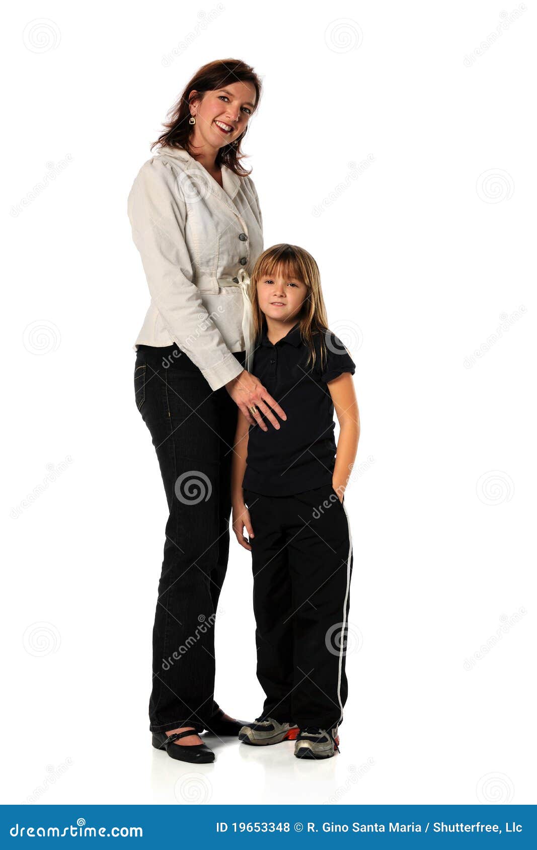 Mother and Daughter Standing Stock Photo - Image of cute, mother: 19653348