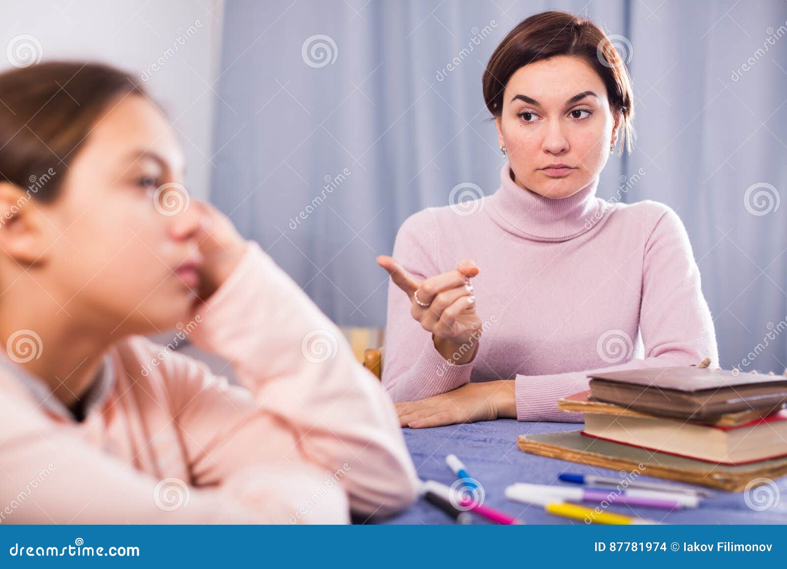 Mother and Daughter Take Offense Stock Photo - Image of huff, mother ...