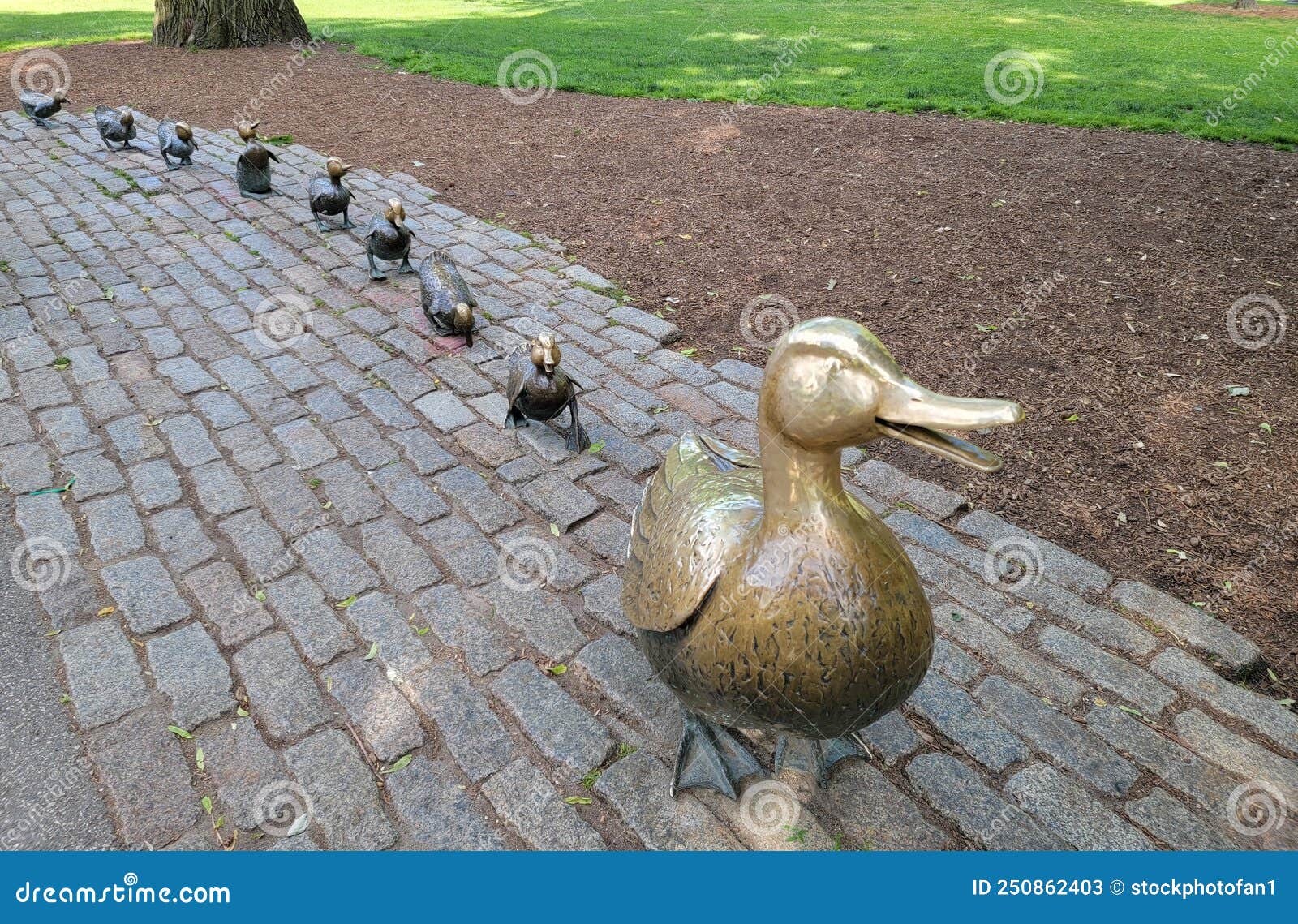 Mother Duck and Ducklings Statue in Boston Commons Editorial Stock ...