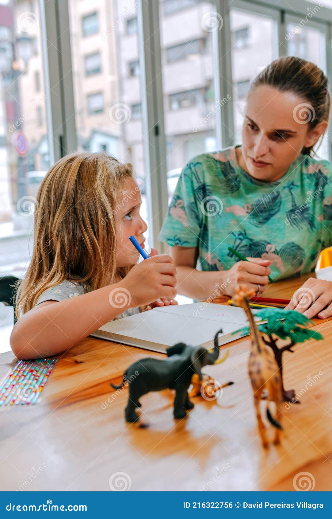 Mother Explaining To Her Children How To Protect Themselves In An ...