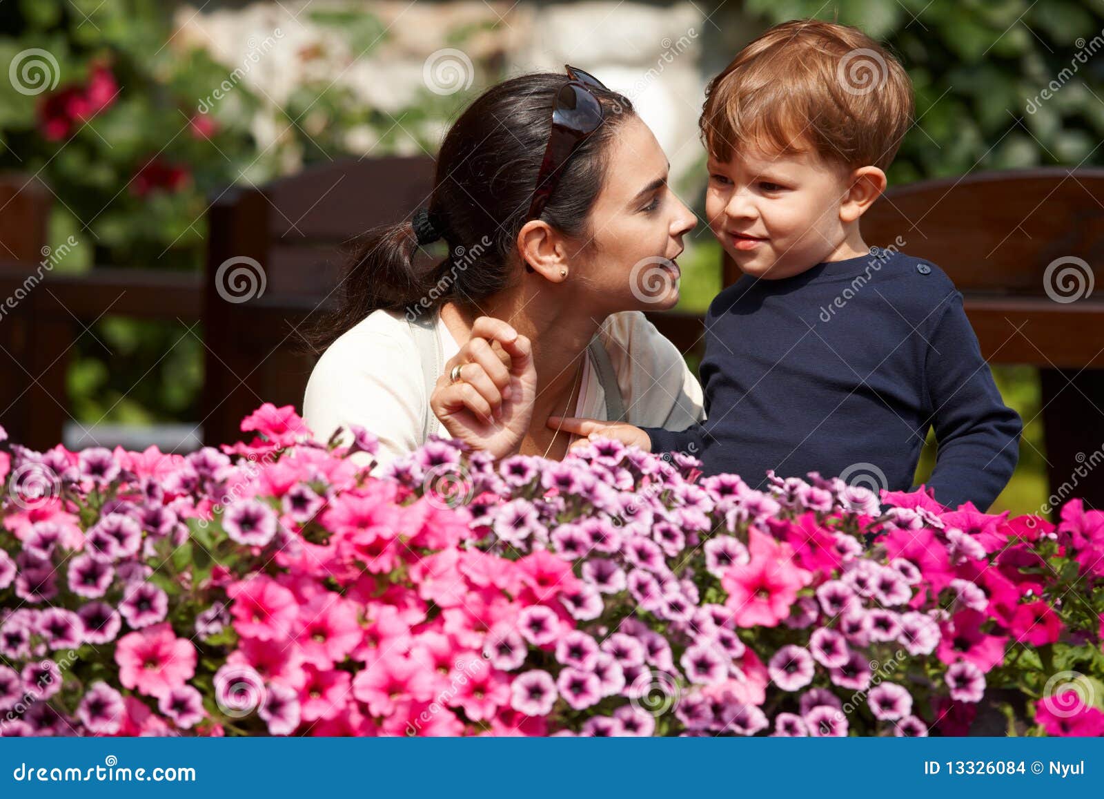 Mother Explaining To Child Outdoor Stock Photo - Image of joyful ...