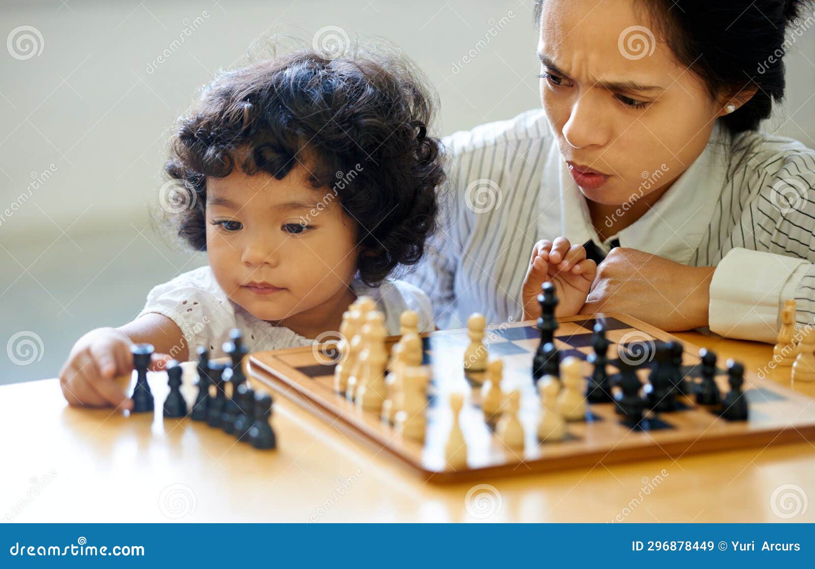 Mother, Girl and Chess Play Fun for Learning Growth, Development ...