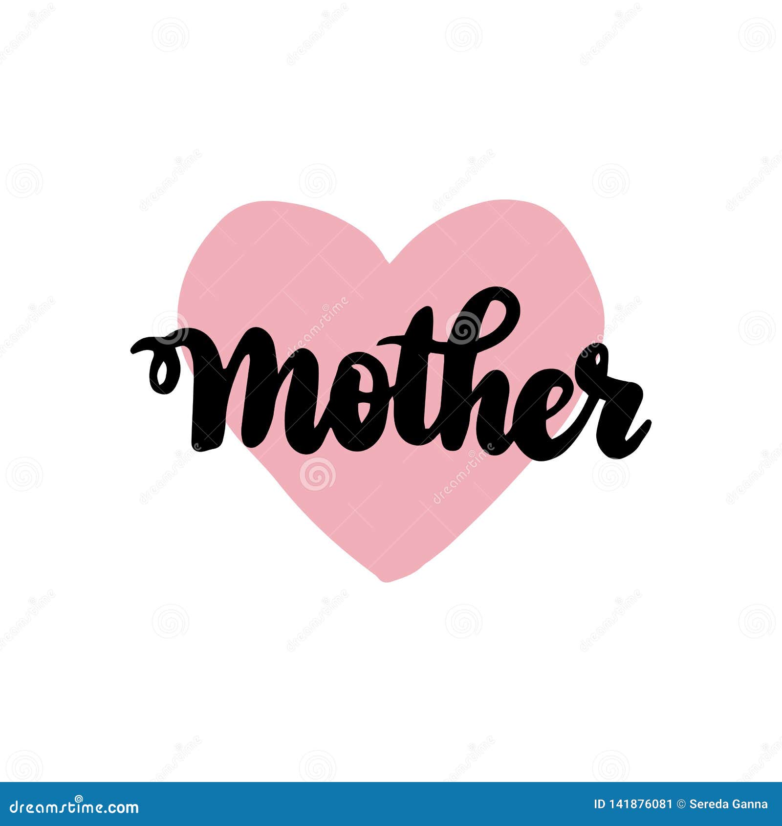 Mother Handwritten Lettering Stock Vector - Illustration of font ...