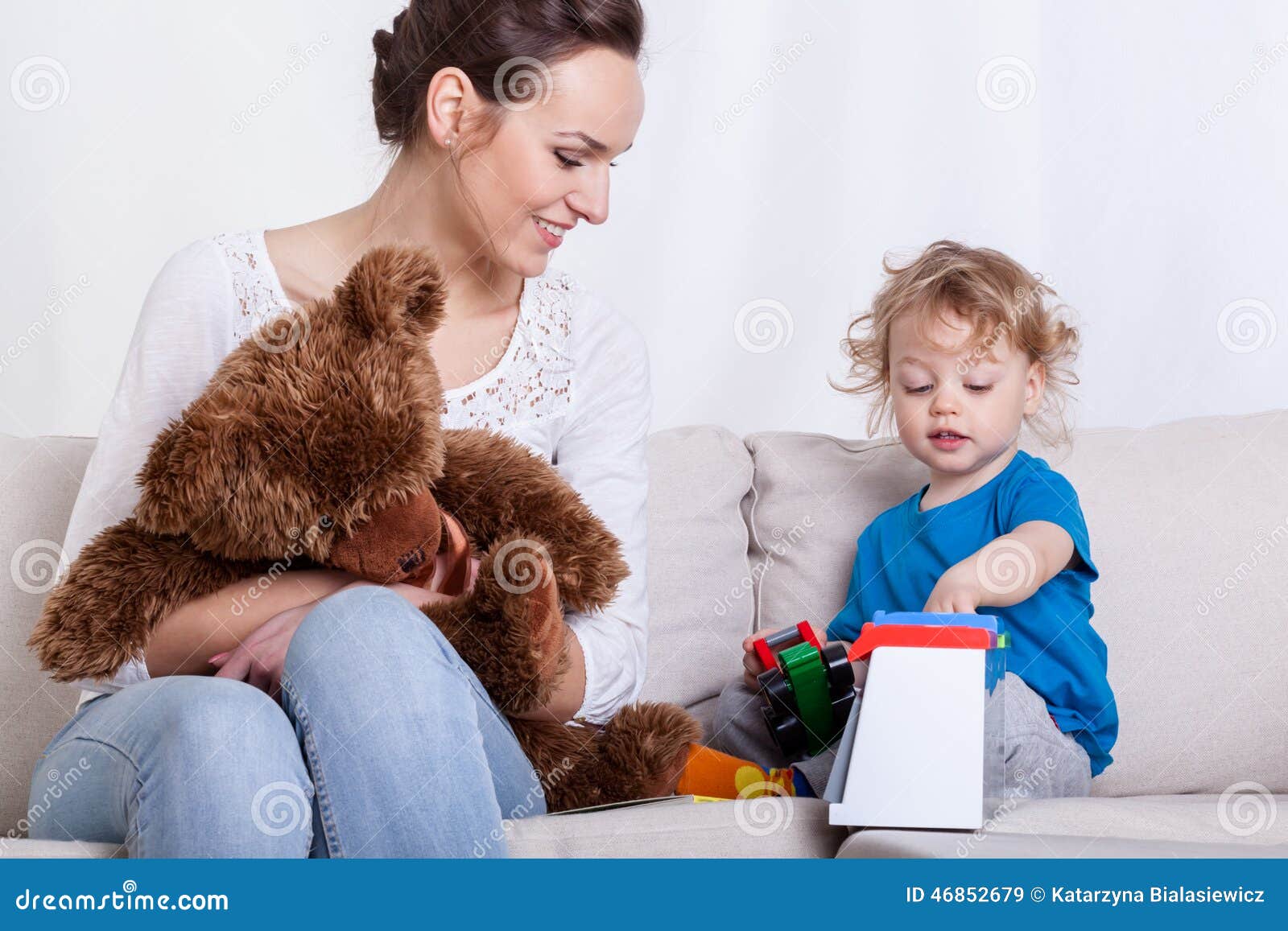 Mother Having Fun with Baby Stock Image - Image of childminder, funny ...