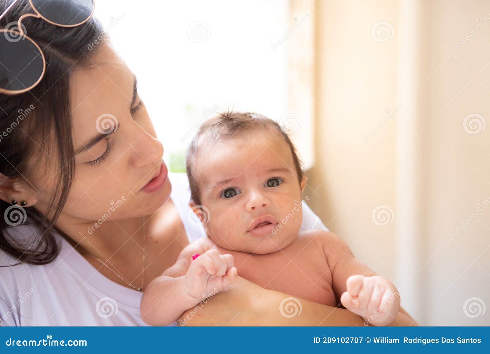 Mother with Her Baby on the Lap Stock Image - Image of infant, woman ...