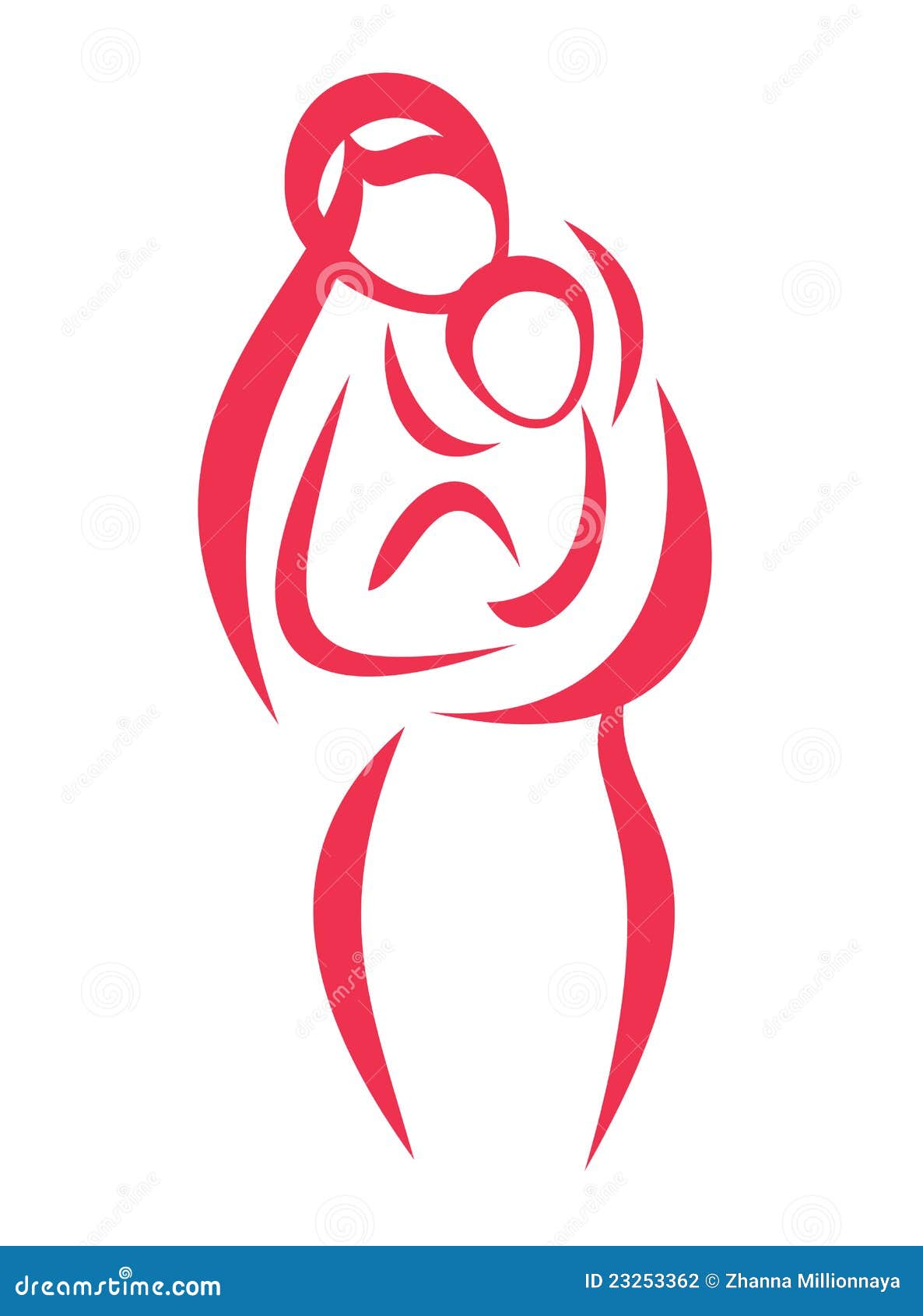 Mother and her baby symbol stock vector. Illustration of motherhood ...