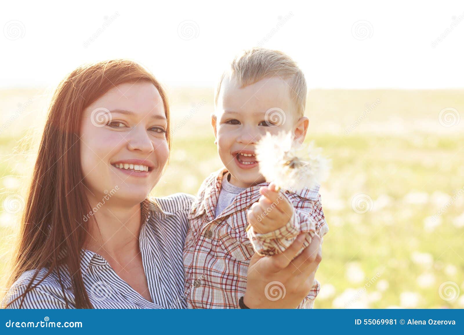 Mother with Her Child in Sunlight Stock Image - Image of maternity ...