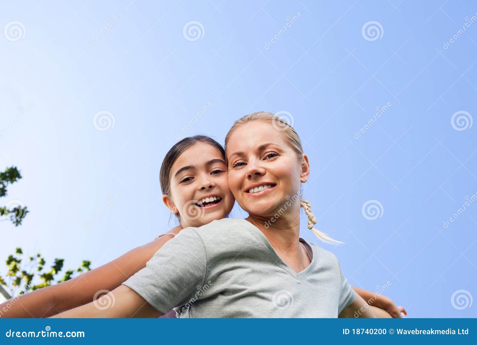 Mother and Her Daughter Laughing Outside Stock Photo - Image of human ...
