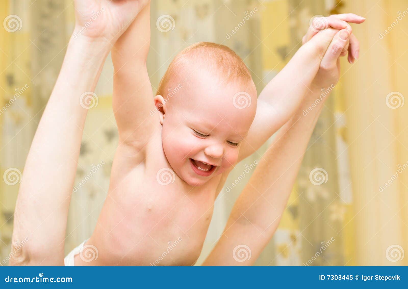 Mother Holding Enjoying Baby Stock Image - Image of gently, adult: 7303445
