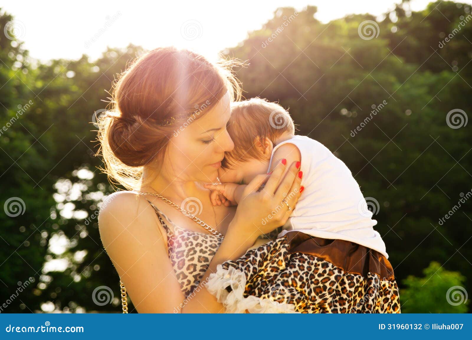 Mother hugging baby stock photo. Image of female, child - 31960132