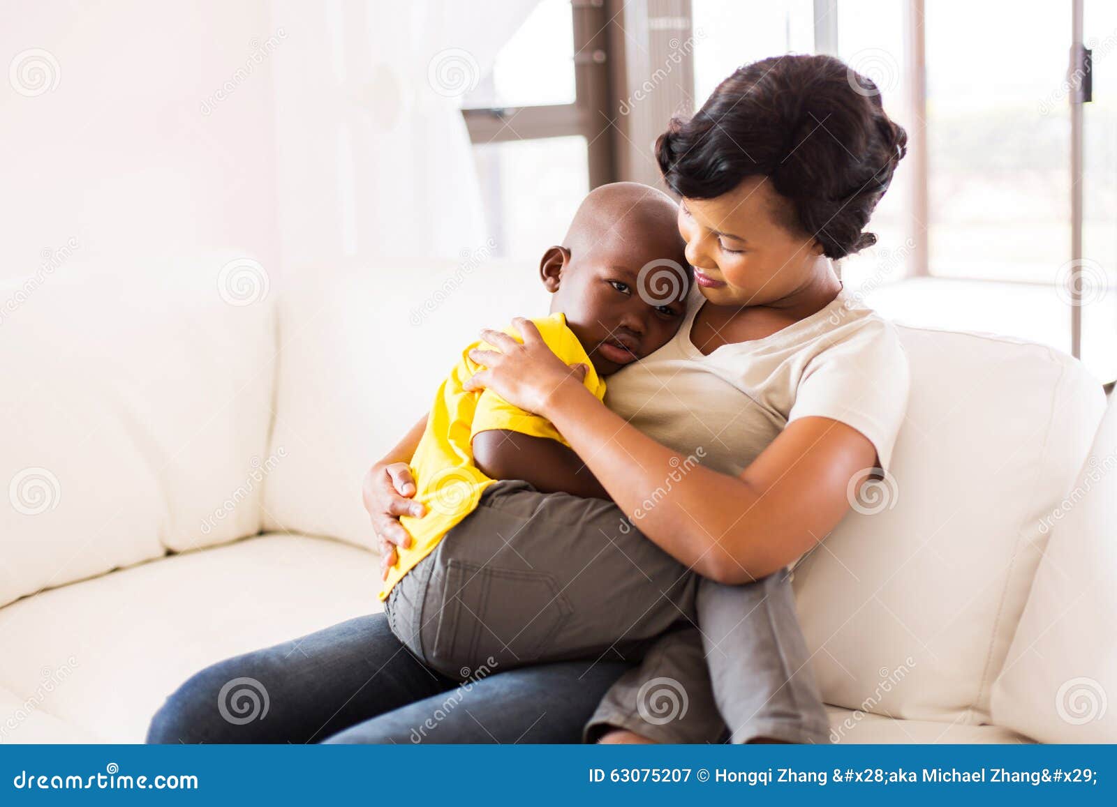 Mother hugging her son stock image. Image of love, afro - 63075207