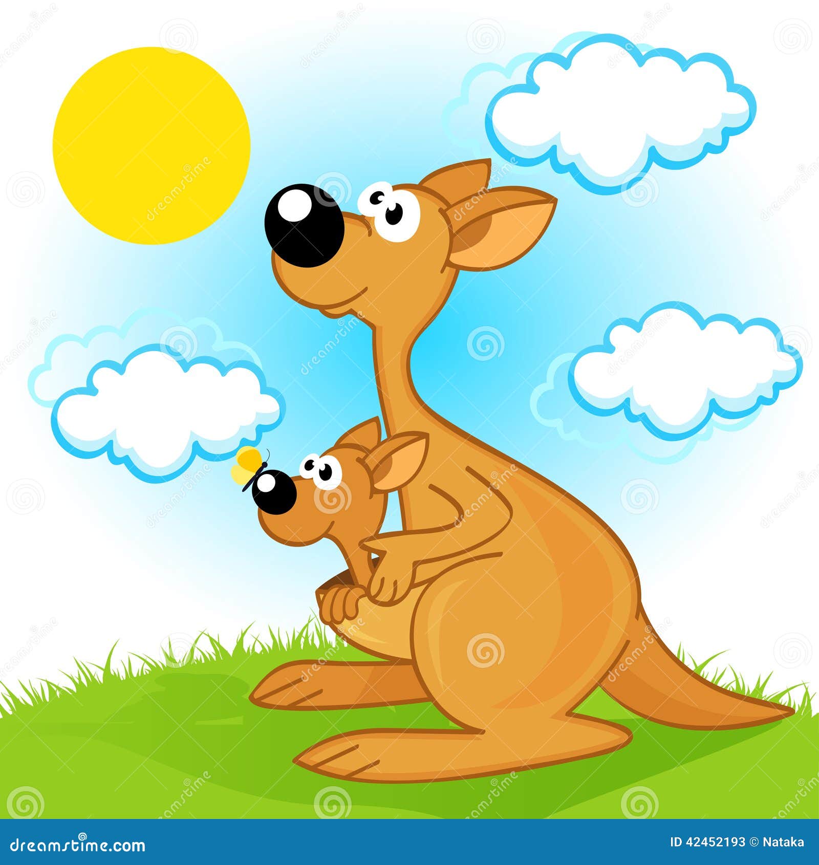 Mother Kangaroo Baby Stock Illustrations – 660 Mother Kangaroo Baby ...