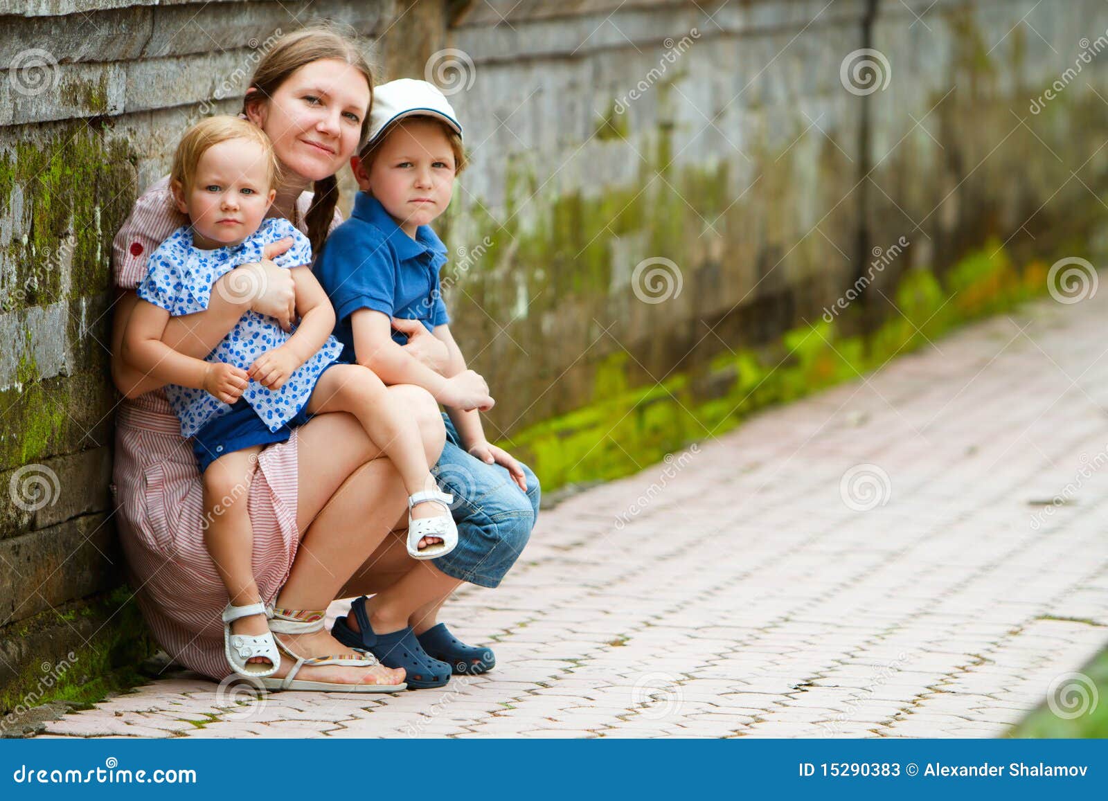 Mother and kids stock image. Image of tranquil, together - 15290383