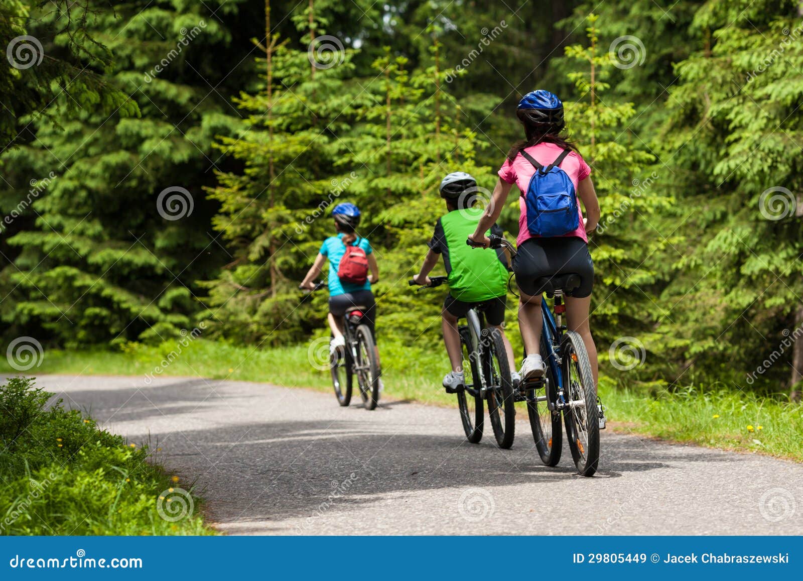 Family biking stock image. Image of bikes, bike, cyclists - 29805449