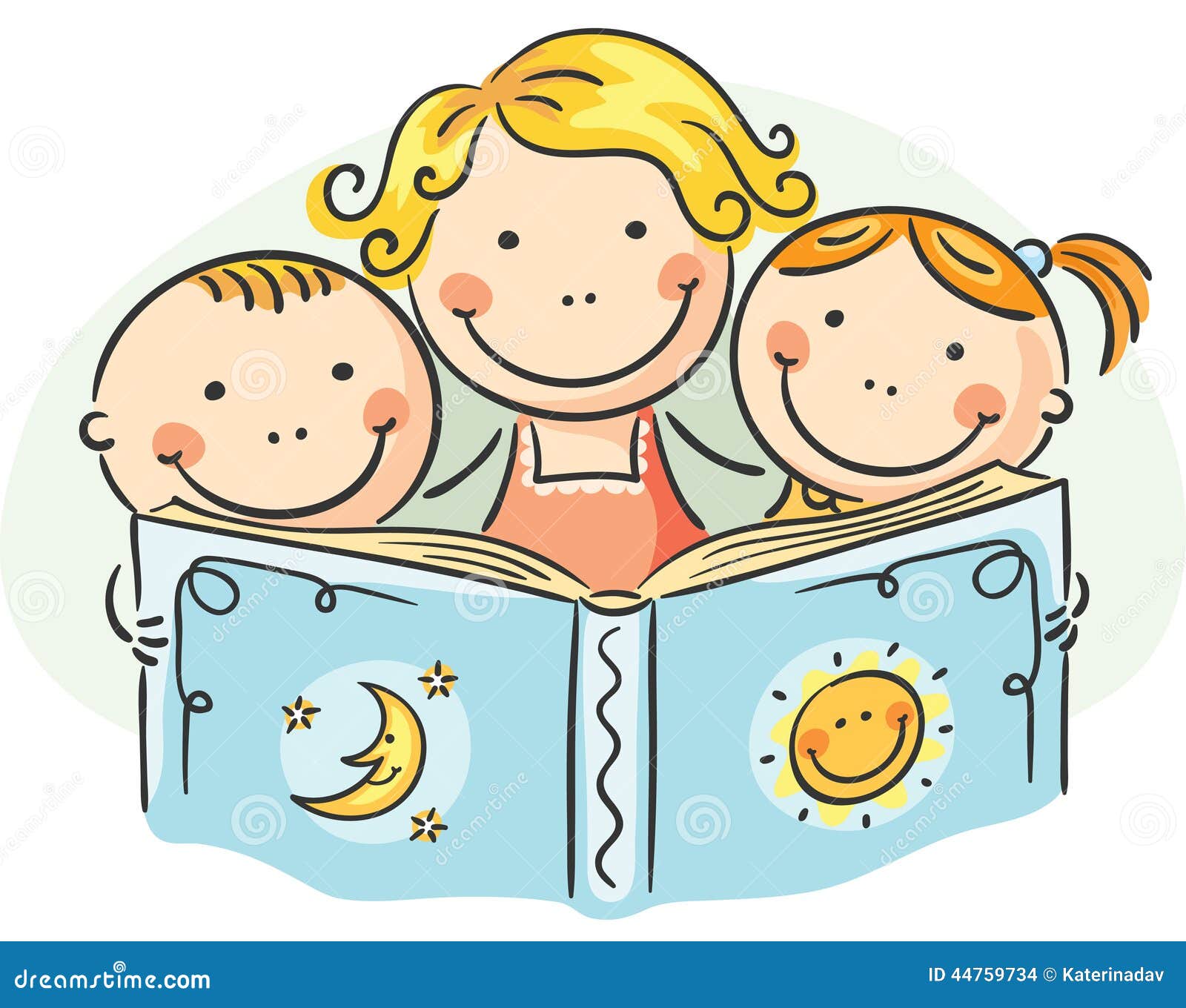 Mother and Kids Reading Together Stock Vector - Illustration of family ... Mother and Kids Reading Together Stock Vector - Illustration of family ...